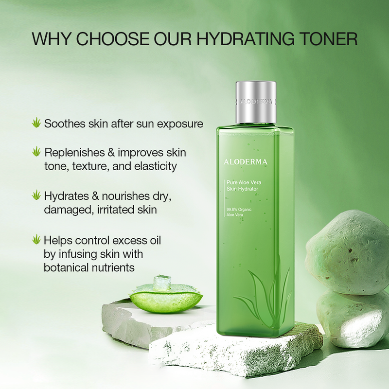 Pure Aloe Vera Skin Hydrator - 99.8% Organic Aloe - ALODERMA