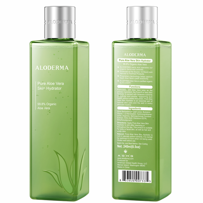 Pure Aloe Vera Skin Hydrator - 99.8% Organic Aloe - ALODERMA